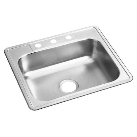 Elkay Dayton Stainless Steel Single Bowl Top Mount Sink W/ J Channels DJ125222 | Zoro